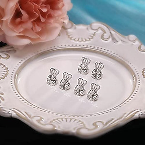 2 Pairs Earring Backs for Droopy Ears,Adjustable Crown Large Earring Backs for Heavy Earring,18K Gold Plated Hypoallergenic Earring Lifters Secure Earring Backs for Studs(WhiteGold)