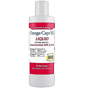 Omega-Caps ES Liquid - Vitamins, Minerals, Omega-3 Fatty Acids, Antioxidants for Dogs and Cats - 8 fl oz