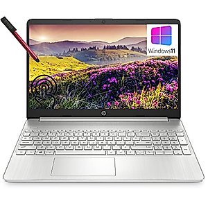 HP 2022 15 15.6" Laptop Computer, Octa-Core AMD Ryzen 7 5700U up to 4.3GHz (Beat i7-1165G7), 32GB DDR4 RAM, 1TB PCIe SSD, WiFi 6, BT 5.2, Webcam, Type-C, Silver, Windows 11, broag 64GB Flash Drive
