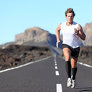 Double Couple 8 Pairs Compression Socks Men Women 20-30 mmHg Knee High Compression Stockings for Sports Support Socks