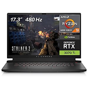 Dell 2023 Alienware m17 R5 17.3" FHD 480Hz Gaming Laptop Computer, Octa-Core AMD Ryzen 9 6900HX (Beat i9-12900H), 64GB DDR5 RAM, 4TB PCIe SSD, GeForce RTX 3070 Ti 8GB, WiFi 6, RGB KB, Windows 11 Pro