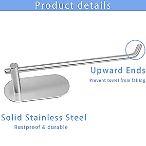 TocTen Hand Towel Holder/Towel Ring, No Drilling Stick on Wall Hand Towel Bar, SUS 304 Stainless Steel Hand Towel Rod, Strong Self Adhesive Hand Towel Rack/Hanger for Bathroom Kitchen (Brushed Nickel)