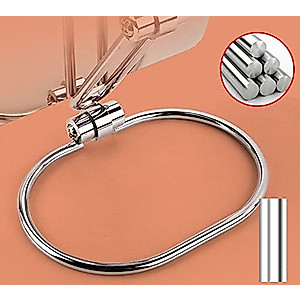 Table Desk Vanity Makeup Mirror Portable Mirror with Metal Stand Adjustable Rotation Tavel Make Up Mirror Hanging Bathroom for Shower Shaving