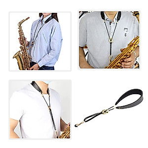 XINGYUXUXIN Saxophone Neck Strap Adjustable Saxophone Harness Stable Saxophone Carry Strap for Saxophones Horns Bass Clarinets Basoons Oboes and More