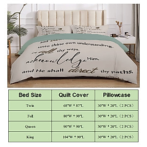 Darani Bible Verse Inspirational Prayers Religious Christian Gift Duvet Cover Queen 90 x 90 in Ultra Soft Washed Microfiber Comforter Cover Sets 3 Pieces (1 Duvet Cover + 2 Pillow Shams)