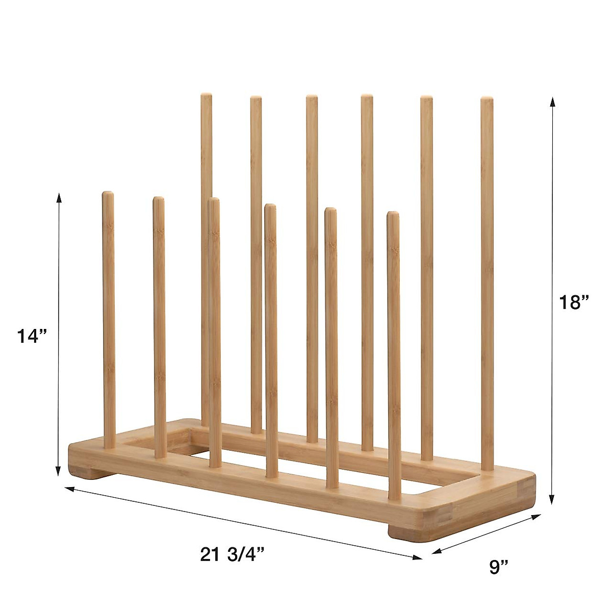 MobileVision Bamboo Boot Rack Free Standing Shoe Organizer, Holds 6 Pairs, Store Tall Knee-High, Hiking, Riding, Rain or Work Boots in closets, entryways & more