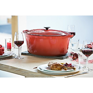 Le Creuset Enameled Cast-Iron 15-1/2-Quart Oval French Oven, Cherry