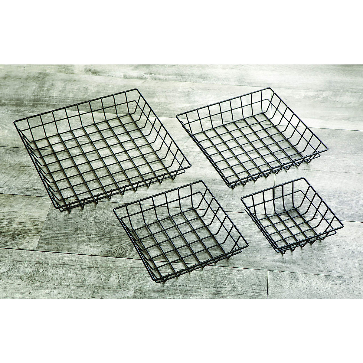 American Metalcraft SQGB8 Square Wire Grid Basket, Black, 8-Inches