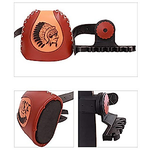 "N/A" 4/6 Spot Arrow Quiver Archery Leather Slide-On Quiver Holder Quiver Detach Lock Bow Quiver Quick Release Arrow Holder Mounting for Recurve Bow Hunting Shooting Practice (S-4 Arrows)