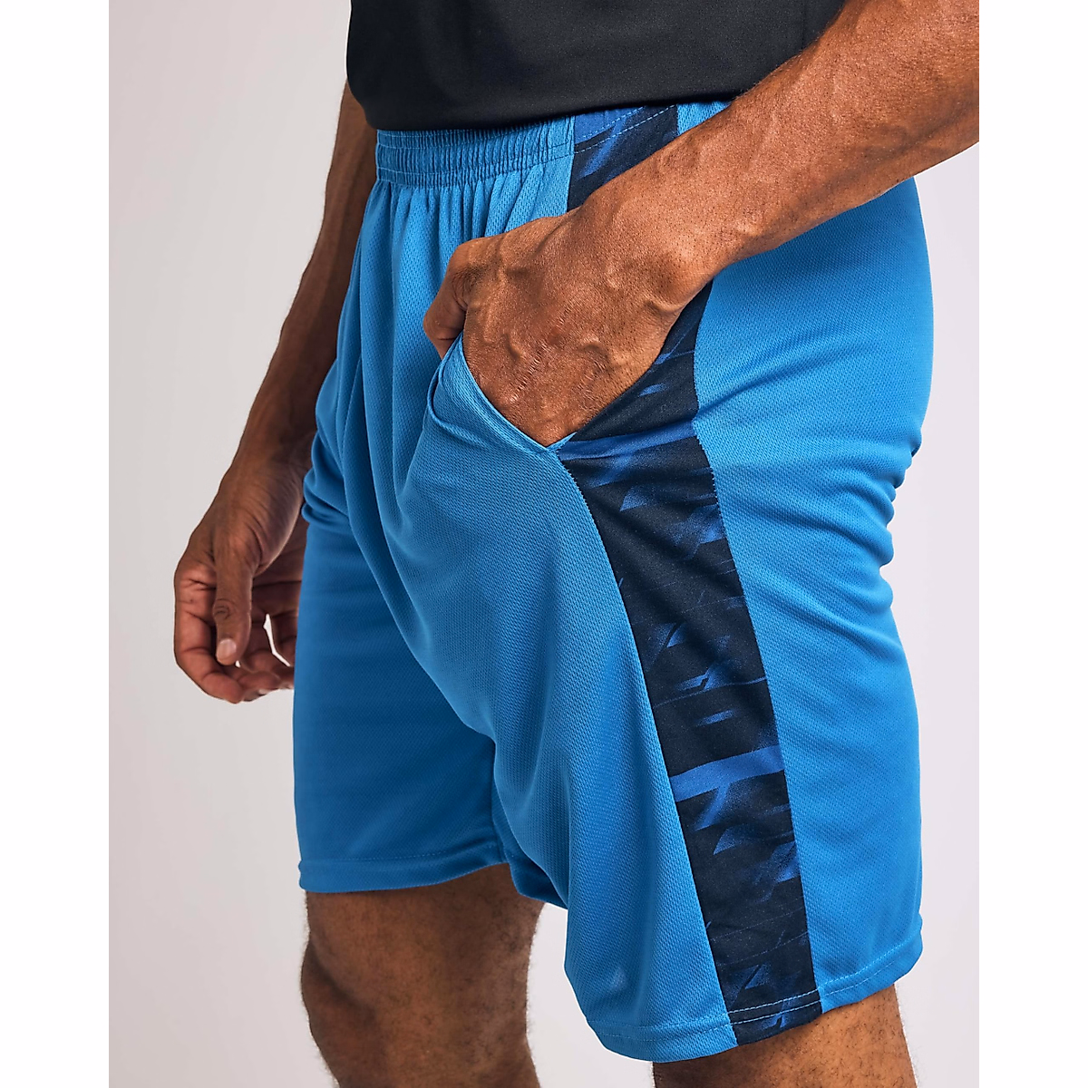 Real Essentials Mens Mesh Shorts Active Wear Athletic Short Men Basketball Pockets Workout Gym Soccer Running Summer Fitness Quick Dry Casual Clothes Sport Training Hiking, Set 4, XXL, Pack of 5