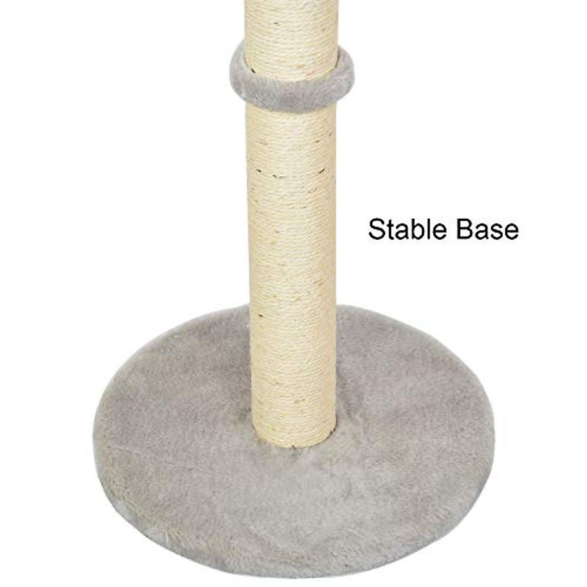 Kazura 29" Tall Cat Scratching Post, Cat Post Scratcher with Sisal Rope and Base Covered with Soft Plush,Cat Scratcher for Kittens(29 in Tall)