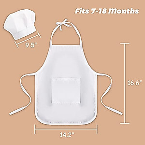 M&G House Newborn Photography Prop Baby Chef Apron Costume Baby Photo Props Baby Bakery Photoshoot Prop Chef Outfit Baby Uniform Chef Apron Hat Photo Props(Regular, Fits 7-18 Months)