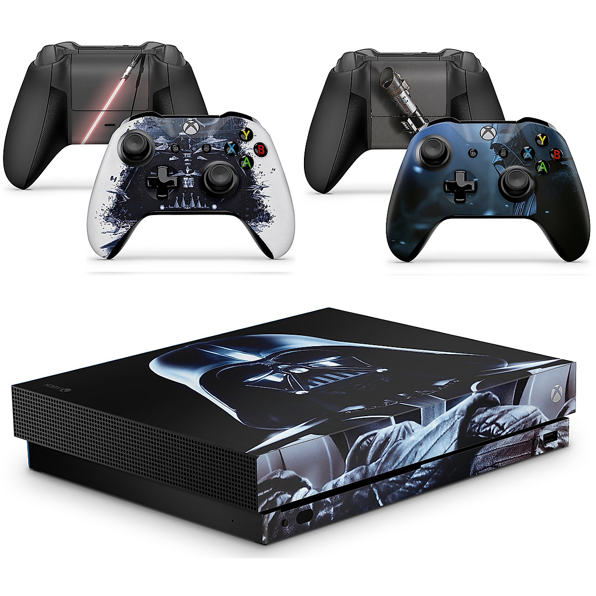 GNG DV Console Skin Decal Sticker + 2 Controller Skins Compatible with Xbox One X
