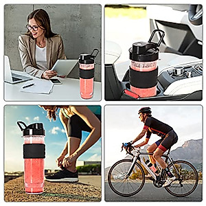 Goelunmy Blender and Food Processor Combo, Blender for Shakes and Smoothies, Bullet Blender Personal Blender Small Blender, Suitable for Kitchen, Home, Food, Juice, 700W Electric Blender with Mixer Grinder/Blender/Chopper & 19-oz Portable Blender Cup