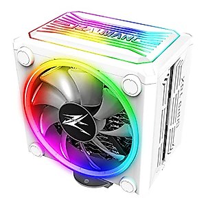 Zalman CNPS16X CPU Cooler w/Real aRGB 120mm Fans, Addressable RGB Top Cover, Corrugated Heatsink, 4 Heat Pipes, 180W TDP for Intel & AMD CNPS16X (White)