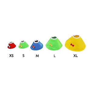 Bird Cone Collar 4 Pcs Set Pet Parrot Anti-bite Elizabethan Collars Protective Anti-Grab Feather Wound Healing Recovery Cones for Lovebird Cockatiel Budgerigar Parakeet Yellow Blue Red Green