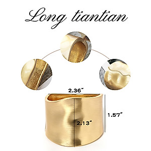 Long tiantian Gold Bracelets for Women Gold Cuff Bracelets for Women Chunky Bangle Bracelet Gold Jewelry for Women Pulseras para Mujer