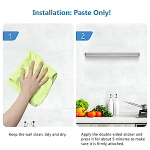 2PCS Restaurant Order Ticket Holder,12 Inch Aluminum Wall-Mounted Receipt Holder for Restaurant Silver Job Ticket Holder for Commercial Slide Check Rack for Kitchen Office Cafes Bar