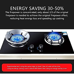 Wok Support Stand for Gas Stove Burner Wind Shield Energy Saver, Cook Food in Less Time, Heat Diffuser for Gas Stovetop 4/5 Claws & 8 Claws Gas Burner Stand & Cover (8/5 Claw (Universal))