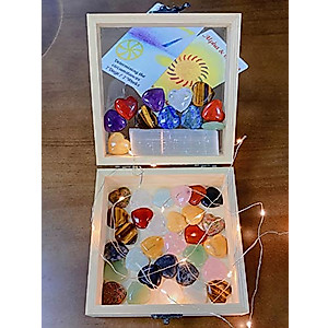 10 PCS Heart Crystals Stones Healing Crystal Palm Natural Polished Love Shaped Gemstones Rose Quartz Amethyst Assorted Set Bulk Wholesale Reiki Energy Balancing Meditation Gift