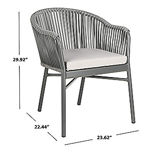 SAFAVIEH Outdoor Collection Stefano Grey Stackable Rope Chair (Set of 2)
