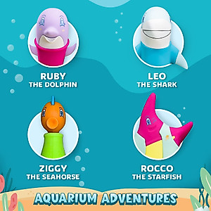 AquaSonic Kids Brush Head Replacement 2-Pack for Aquarium Adventures Sonic Electric Toothbrush for Ages 3 and Up