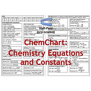 Periodic Table, Chemistry Equations ChemChart, SAT, AP, MCAT (Laminated)