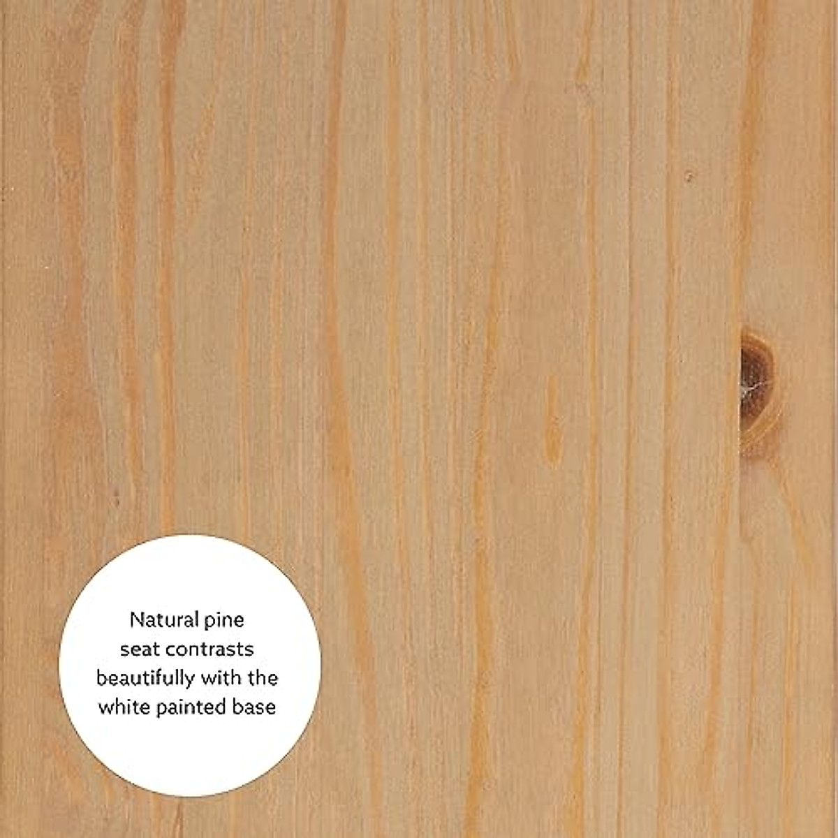 Linon Natural and White 2 Tone Backless Corner Breakfast, Table is NOT Included Harris Nook