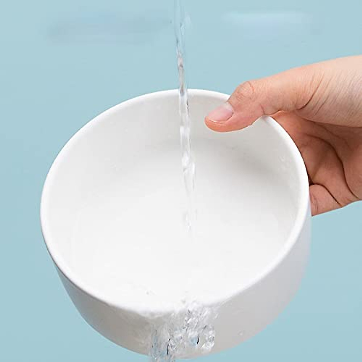 FUUIE Bowls for Food and Water Cat Bowl 2 in 1 Cat Multilayer Bowl Pet Water Food Feeding Double Bowls with Storage for Dring Feeding Neck Protection Feeder (Color : Green)