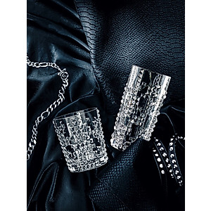 Nachtmann Brand Punk Collection Crystal 6” Long Drink, Set of 4, Clear Glass, For Cocktails or Non- Alcoholic Beverages,13-Ounce Capacity, Dishwasher Safe