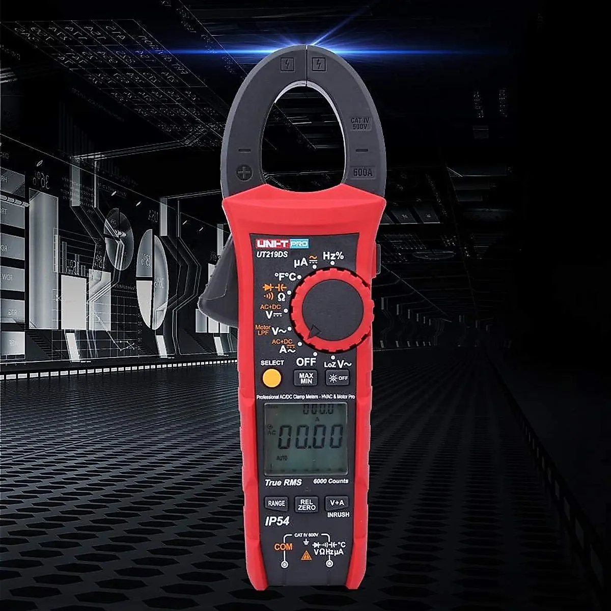 UT219DS Digital Clamp Meter 6000 Counts LCD Clamp Meter Voltage Current Resistance Tester Used to Measure Current Voltage Temperature Capacitance Resistance Diodes