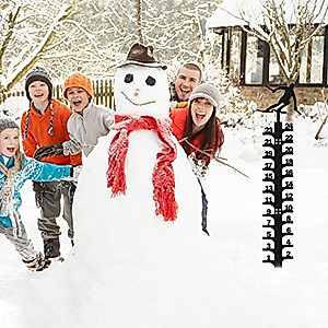Flroha Snow Gauge Outdoor | 24'' Snow Measuring Stick Outdoor | Creative Metal Snow Measuring Device | Winter Snow Gauge Christmas Garden Decoration Gifts for Friends