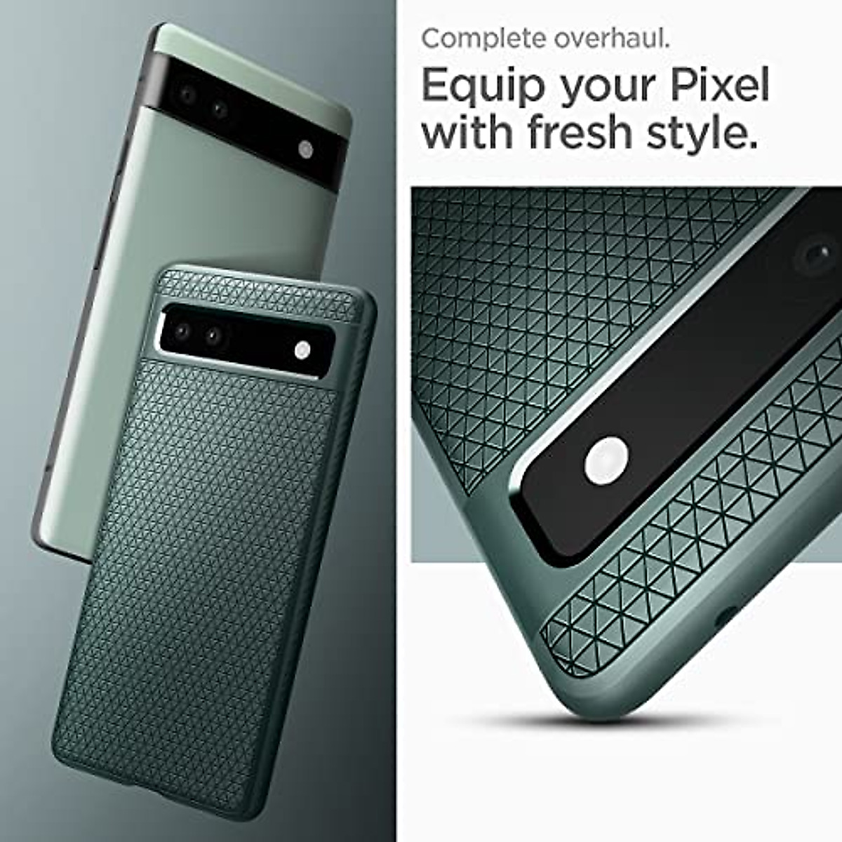 Spigen Liquid Air Armor Designed for Pixel 6a Case (2022) - Midnight Green