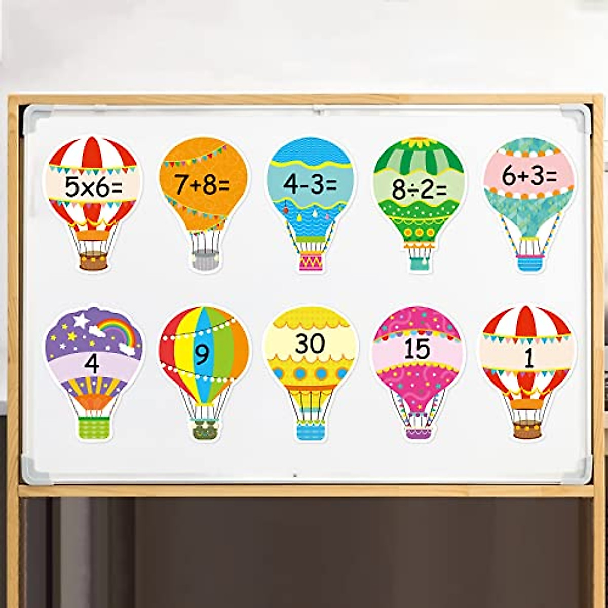 Colorful Hot Air Balloon Classroom Decorations - 45 Pcs Party Supplies