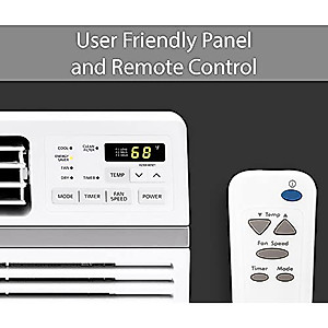 LG 24,500 BTU Window Air Conditioner, Cools 1,560 Sq.Ft. (39' x 40' Room Size), Quiet Operation, Electronic Control with Remote, 3 Cooling & Fan Speeds, ENERGY STAR®, Auto Restart, 230/208V, White