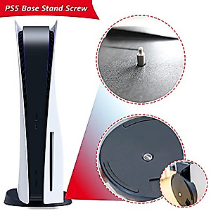 3PCS Base Stand Screws for Sony Playstation 5 PS5 Vertical Fixing Screw Replacement for PS5 Games Console Bottom Holder