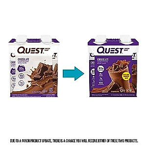 Quest Nutrition Ready To Drink Chocolate Protein Shake, 30g Protein, 4g Net Carbs, Gluten Free, Keto Friendly, 11 fl oz - Pack of 12