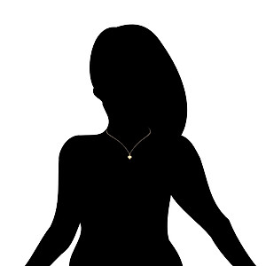 SOPHOS JEWELRY 10K Solid Yellow Gold Heart Pendant Necklace with 18" Real Gold Chain, Dainty Jewellery for Women