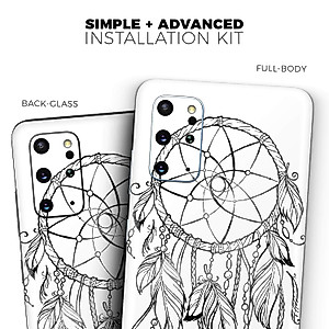 DesignSkinz Watercolor Dreamcatchers v11 Protective Vinyl Decal Wrap Skin Cover Compatible with The Samsung Galaxy S20 (Screen Trim & Back Glass Skin)
