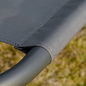 Outsunny Patio Double Chaise Lounge Chair, Outdoor Wheeled Hammock Daybed with Adjustable Canopy and Pillow for Sun Room, Garden, or Poolside, Grey