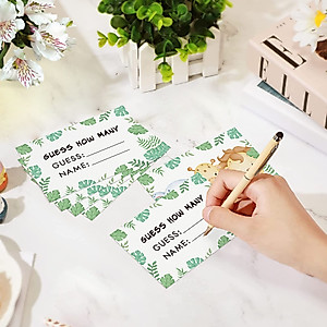 Guess How Many Animal Crackers are in the Jar with Box, 50 Guess how Many Game Cards for Baby Shower, Special Shower Game Ideas, Baby Shower Decorations for Boy and Girl