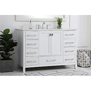 Elegant Kitchen and Bath 48 inch Single Bathroom Vanity Cabinet - White