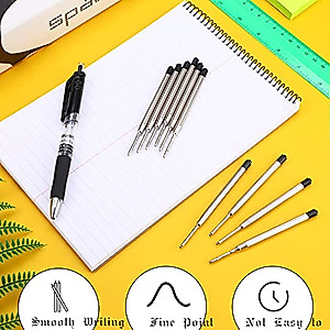 12 Pieces Pen Refills Black Ink 1.0mm Medium Point Metal Ballpoint Refill Smooth Writing Pen Refills Replacement Refills for Retractable Ballpoint Pen School Office Supplies (Black)