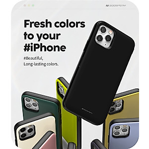 GOOSPERY iPhone 11 Pro Wallet Case with Card Holder, Protective Dual Layer Bumper Phone Case (Black)