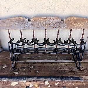 VOFMK Boot Rack, 6 Pairs of Boots, Horseshoe Decor, Horseshoe Art, Boot Holder, Shoe Organizer, Cowboy Boot Rack, Gift for her or him