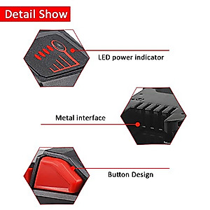 waitley 18V 6.0Ah Replacement Battery Compatible with Milwaukee M18 18v 6000mAh M18B Lithium-Ion Battery Cordless Power Tools