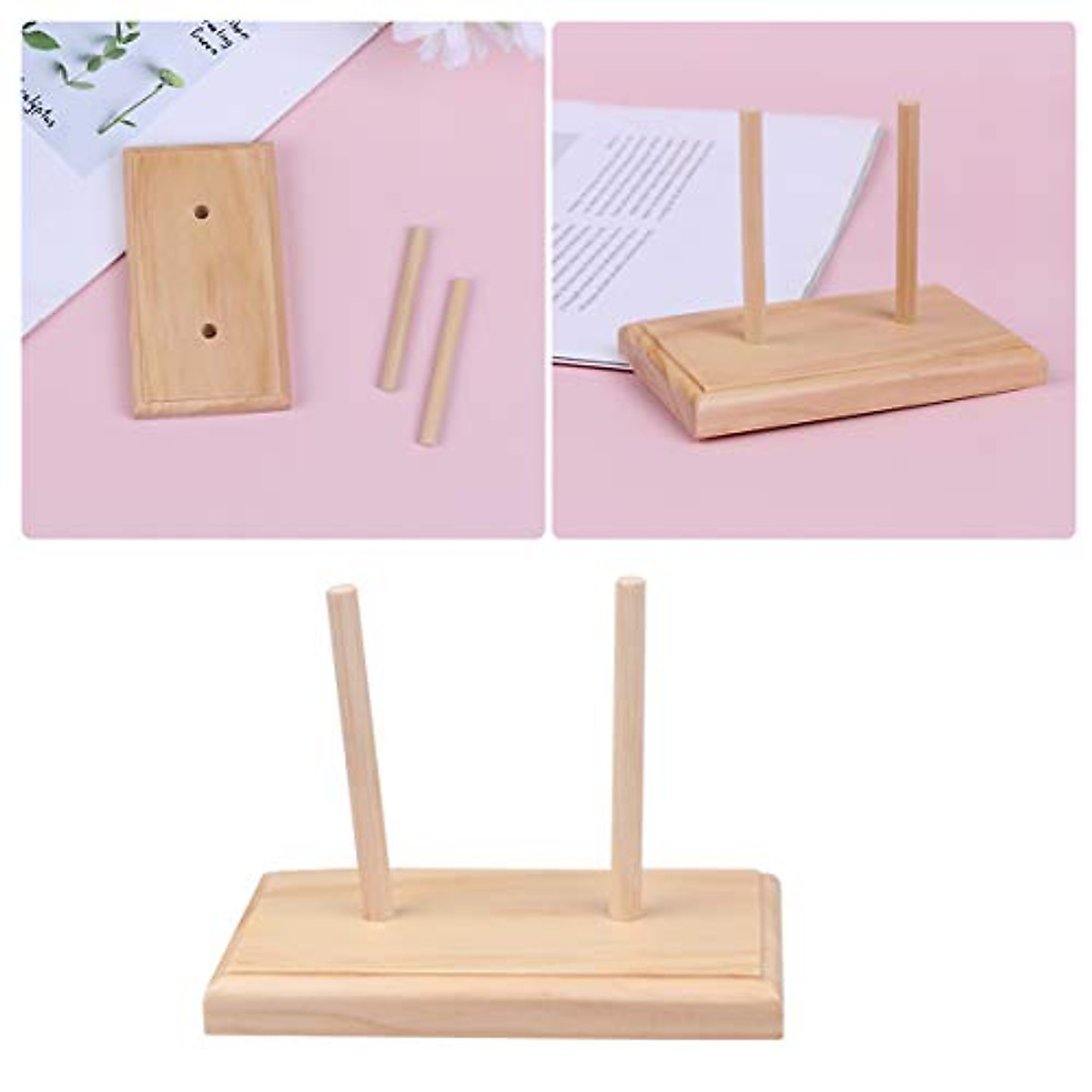 1PC Spool Rack Embroidery Beaded Thread Tool Stand Wooden Embroidery Line Frame Solid Silk Spool Rack Line Tool Holder braiders Rack,Thread Holder,Spool Holder for Women Use