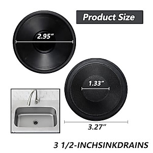 Sink Stopper Exact Replacement for InSinkErator STP-PL/STPPL for Kitchen Drain Stopper and Garbage Disposal Plug, Compatible with Standard 3-1/2" Drains from Kohler, Waste King, Whirlpool, and More
