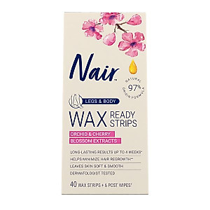 Nair Hair Remover Wax Ready-Strips 40 Count Legs/Body (3 Pack)