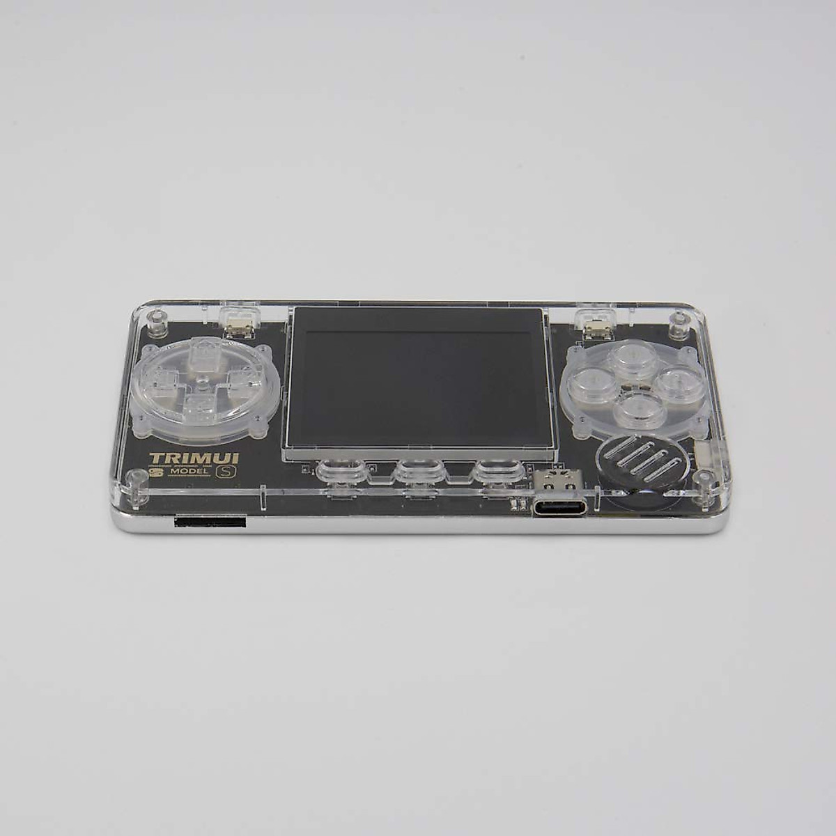 TRIMUI Handheld Game Console, Mini Game Player with 6000+ Classical Games and 2.0-Inch IPS Screen, Portable Video Game Console with Rechargeable Battery (Dark Grey Back+Black PCB)